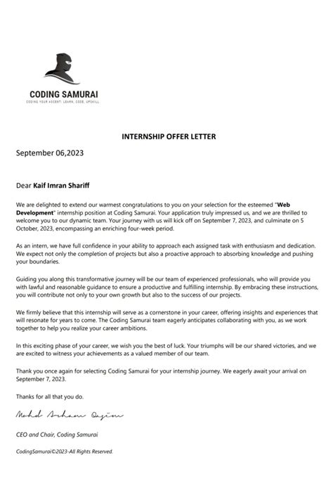 Kaif Shariff On Linkedin Internship Codingsamurai Webdevelopment