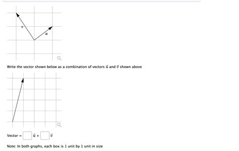 Solved Write The Vector Shown Below As A Combination Of Chegg Com