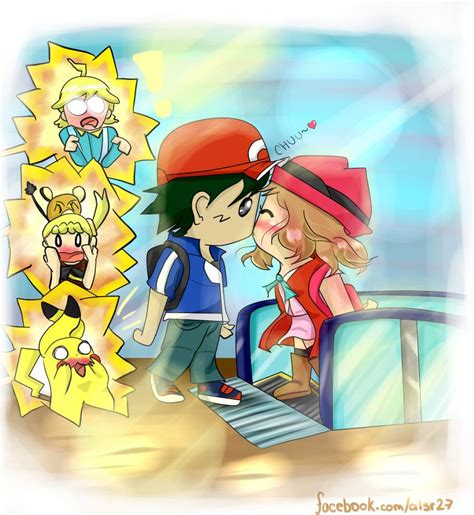 Pokemon Ash And Pikachu Kiss