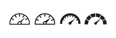 Speedometer Gauge Icon Set Performance Measurement 58212251 Vector Art At Vecteezy