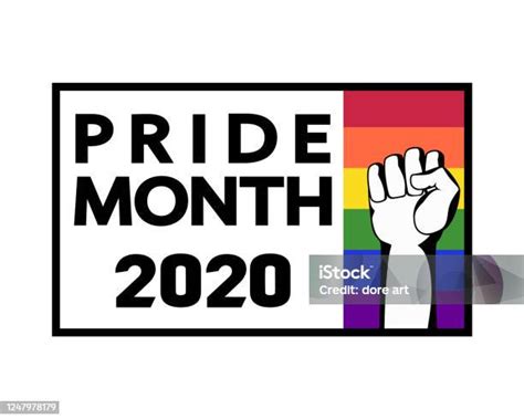 Lgbt 프라이드 월 2020 개념 배너 디자인 카드 포스터 커버 티셔츠 스티커용 템플릿 0명에 대한 스톡 벡터 아트 및 기타