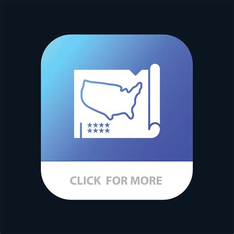 Map States United Usa Mobile App Button Android And Ios Glyph Version 13299325 Vector Art At