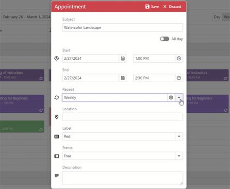 DxScheduler AppointmentFormShowing Event Blazor DevExpress