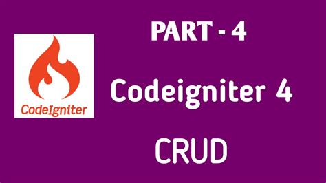 Basic Mysql Crud Operation In Codeigniter 4 Php Codeigniter 4 Basic