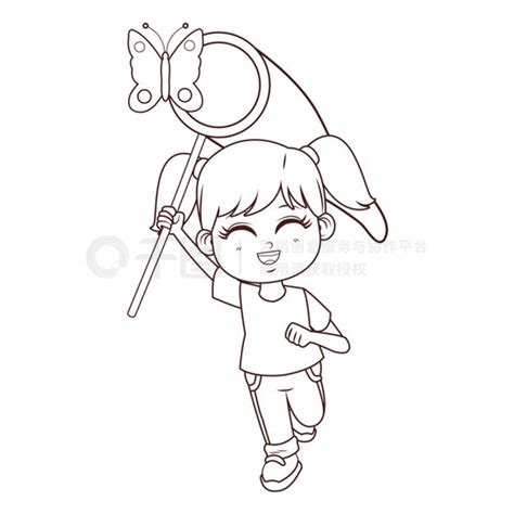 卡通免抠元素 可爱的女孩卡通 素材免费下载 626像素 Ai格式 编号65328483 千图网