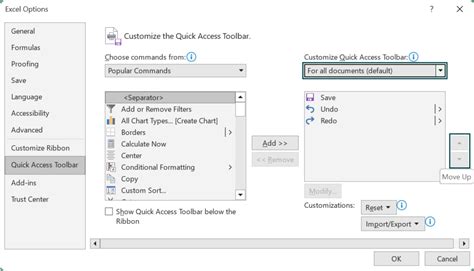 quick access toolbar in excel qat how to use and customize