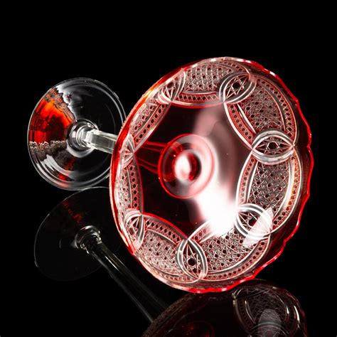 Ваза фруктовница на высокой ножке хрусталь нацвет алмазная грань СССР 1960 1980 гг