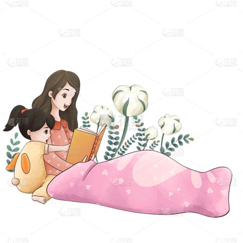 手绘 母亲节大尺寸贴纸 睡前故事