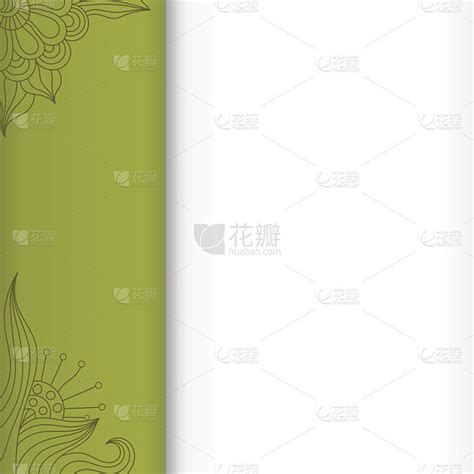 绿色背景与花卉元素eps10