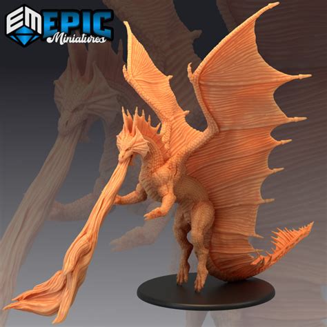 3d Printable Adult Brass Dragon Legendary Metallic Drake Winged
