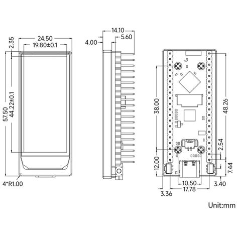 Esp32 S3 Development Board With 191 Amoled Display 240 X 536 The