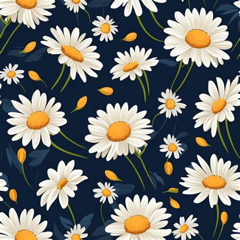Premium Ai Image Subtle Daisy Pattern For Minimalist Design