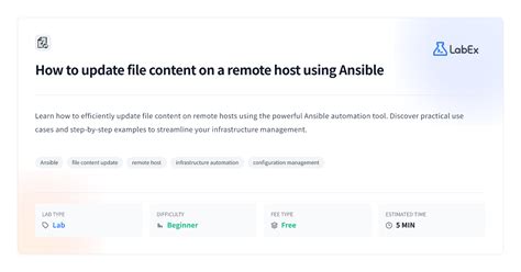 How To Update File Content On A Remote Host Using Ansible Labex