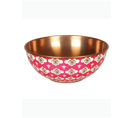 Buy Ruby Lattice Treasures Steel Bowl At 20 Off Online Wooden Street