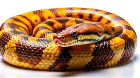 Closeup View Of A Stunning Sumatran Shorttailed Python A Masterpiece Of Natures Art Stock