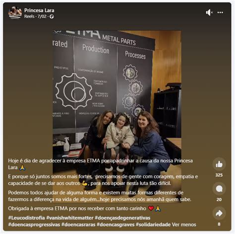 Etma Supports The Cause Of “princess Lara” Etma Metal Parts