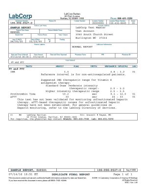 Labcorp Results PdfFiller