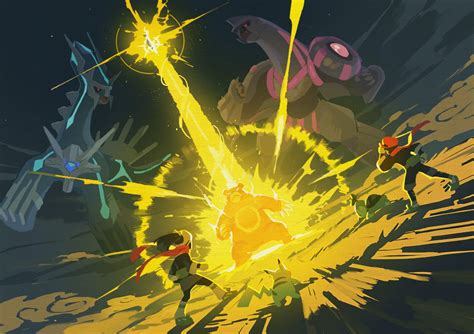 Akari Pokemon Arceus Dialga Palkia Pikachu Rei Pokemon Turtwig Ursaring Nintendo