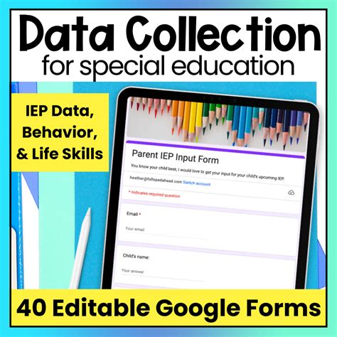 IEP Data Collection Google Forms Digital Special Education Teacher