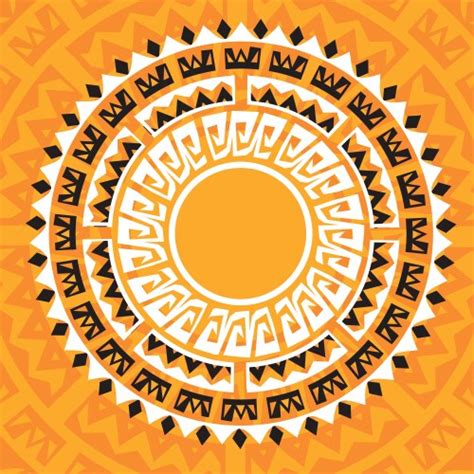 Maya Sun Royalty Free Vector Image Vectorstock