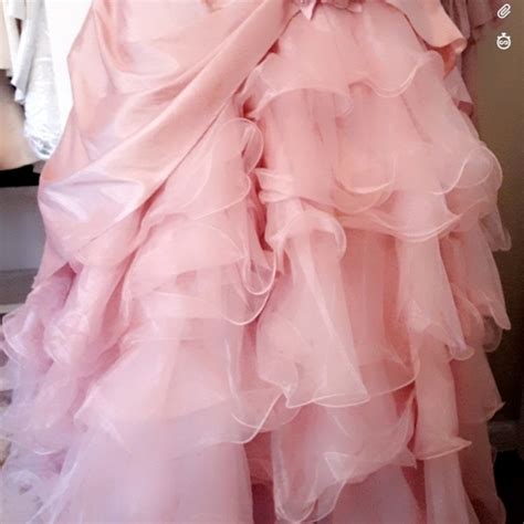 Tulle Pink Princess Ball Gown Prom Dress Gem