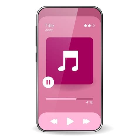 Premium Vector Music Player User Interface Realistic Smartphone