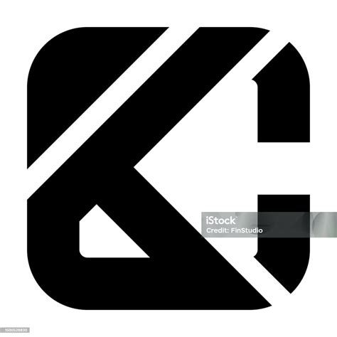 전문적인 혁신적인 이니셜 Ck 로고 및 Kc 로고 편지 Ck 또는 Kc 미니멀하고 우아한 모노그램 프리미엄 비즈니스 예술적 알파벳 기호 및 기호 0명에 대한 스톡 벡터 아트