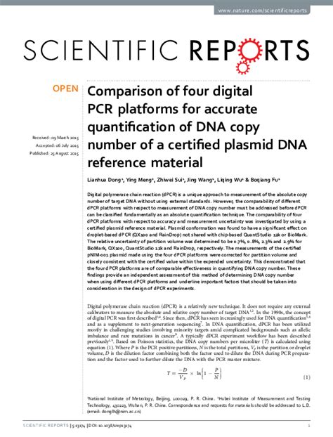 pdf quantification of plasmid copy number with single colour droplet