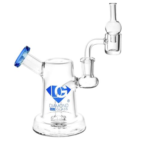 Diamond Glass Gold Jug Mini Dab Rig Set 6 14mm F Colors Vary