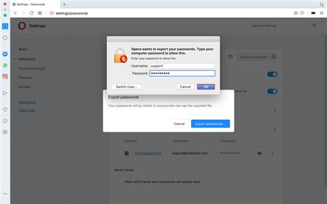 How To Export Data From Opera Browser And Import Into Passwarden