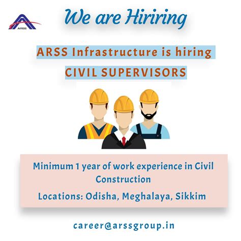 kasturi sethi on linkedin hiring civil supervisor jobs arss