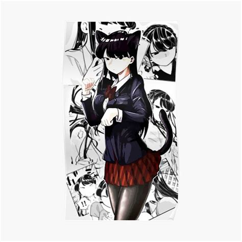 Komi San Cat Ears Peeker Komi San Wa Komyushou Poster By Ipo23