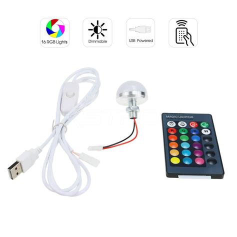 Mini Usb Led Bulb Rgb Lights Ir Remote Usb Powered