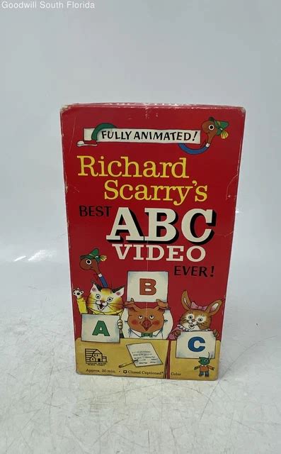 Richard Scarrys Best Abc Video Ever Educational Vhs Tape Not Tested £