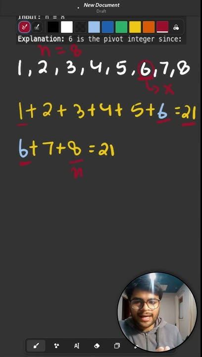 part 1 leetcode 2485 find the pivot integer easy leetcode