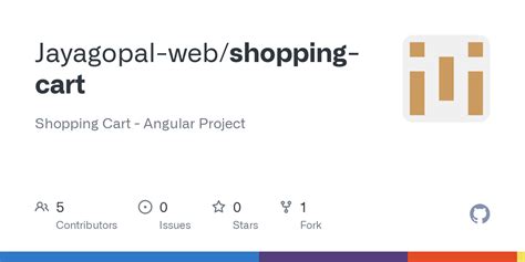 GitHub Jayagopal Web Shopping Cart Shopping Cart Angular Project