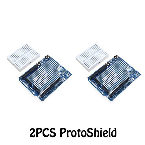 Uno Proto Shield Prototype Expansion Board With Syb 170 Mini Bread Board Based For Arduino Uno