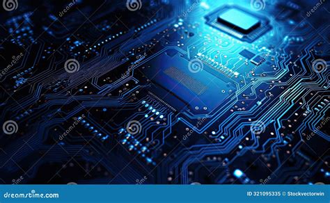 components blue computer technology background stock illustration illustration of hardware