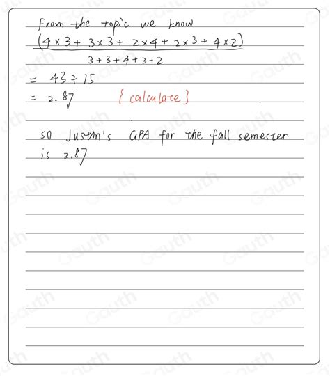 Solved 2 Grade Point Average Usc The 40 Grading System A4 B3 C