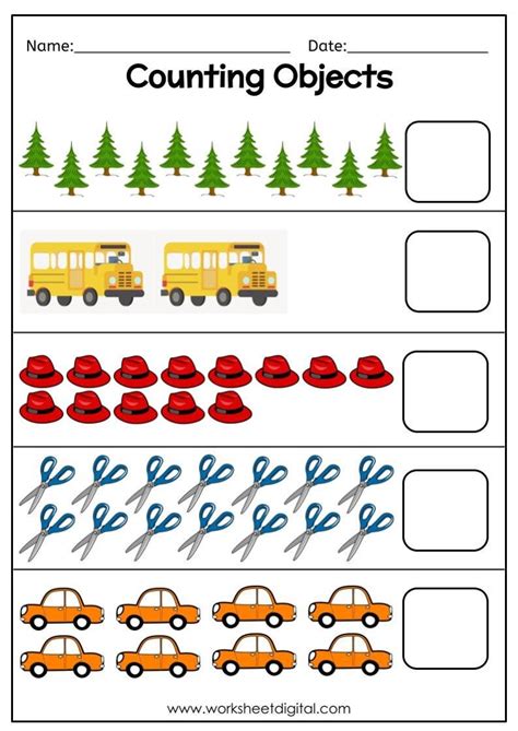 Counting Objects To 20 Number 1 To 20 Kindergarten Etsy Counting Objects To 20 Number 1 To 20 Kindergarten Etsy