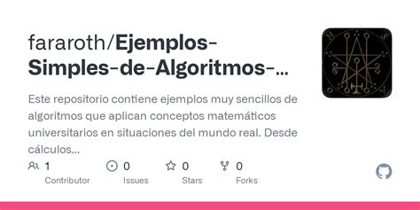 Github Fararothejemplos Simples De Algoritmos Con Matematicas Universitarias Para Problemas