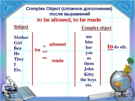 Сложное дополнение в английском языке правила примеры использования