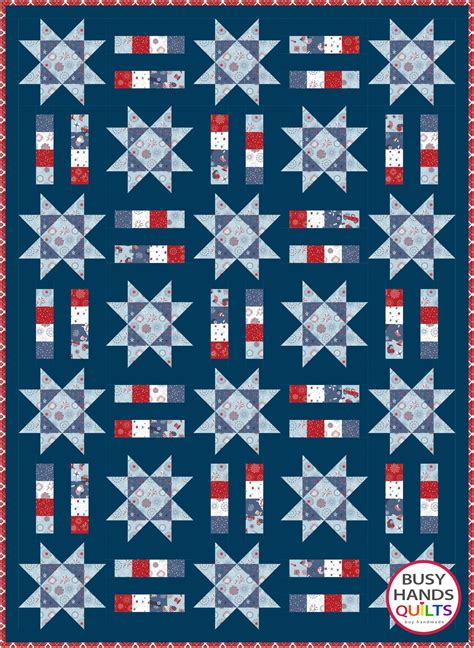 Stars And Stripes Quilt Pattern Printed Busy Hands Quilts