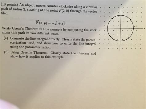 solved an object moves counter clockwise along a circular