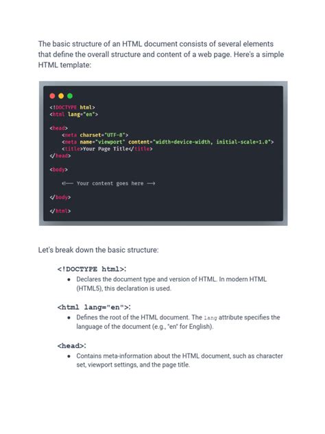 2 html basic structure pdf