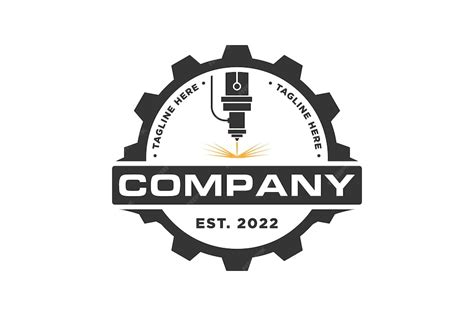 Premium Vector Laser Cutting Logo With Circular Gear Design Template