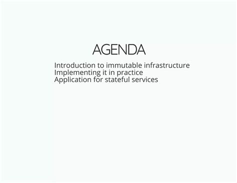 Immutable Infrastructure Beyond Stateless Ppt