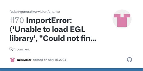 Importerror Unable To Load Egl Library Could Not Find Module Egl Or One Of Its