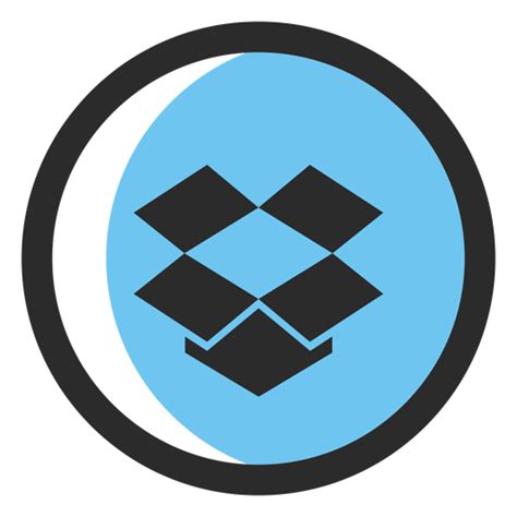 Dropbox Colored Stroke Icon Png And Svg Design For T Shirts