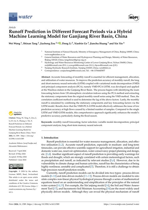 Pdf Runoff Prediction In Different Forecast Periods Via A Hybrid Machine Learning Model For